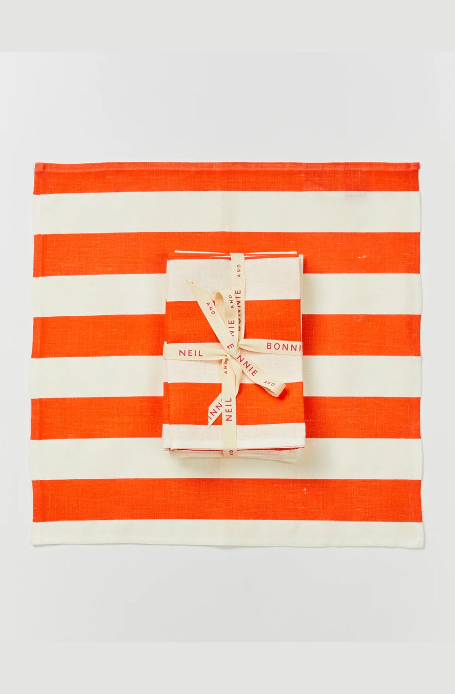 Red Stripe Napkin Set | biancalorenne.co.nz